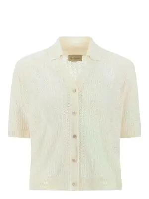 Paul & Shark Short-sleeve Knit Cardigan - Neutrals