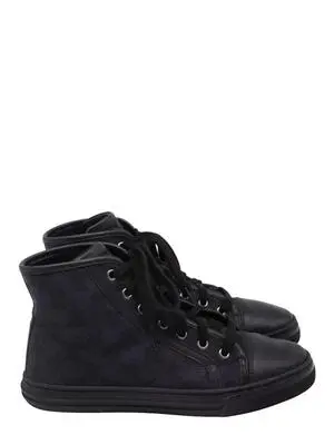 Gucci Gg Monogram High-top Sneakers - Black