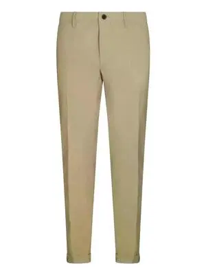 Incotex Pressed-crease Turn-up Trousers - Neutrals