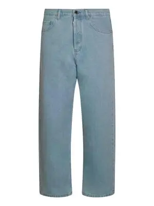 Maison Kitsuné Logo-patch Wide-leg Jeans - Blue