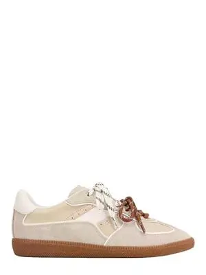 NOKWOL August Panelled Lace-up Sneakers - Neutrals