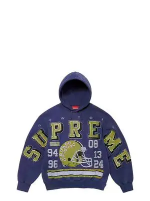 Supreme Studded Graphic-print Hoodie - Blue