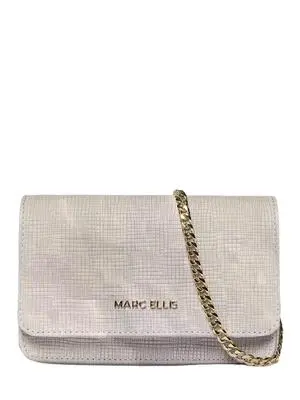 MARC ELLIS Everly Lizard-effect Clutch Bag - Neutrals