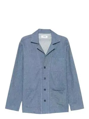 VELA SHOP Patch-pocket Button-up Shirt - Blue