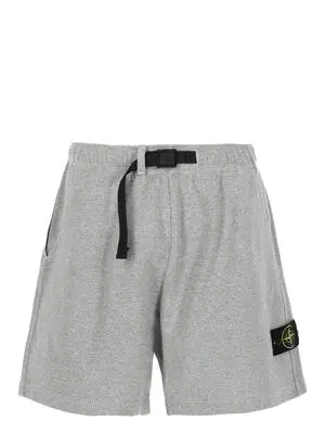 Stone Island Shorts With Logo Patch - Grey