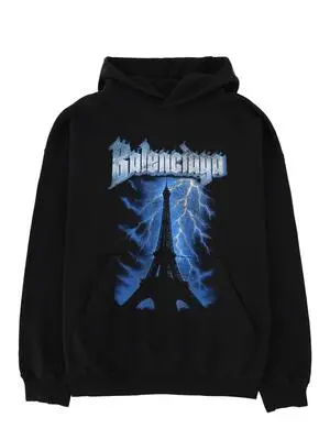 Balenciaga Printed Sweatshirt - Black