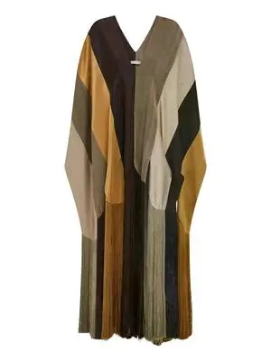 FERRAGAMO Patchwork Poncho - Brown