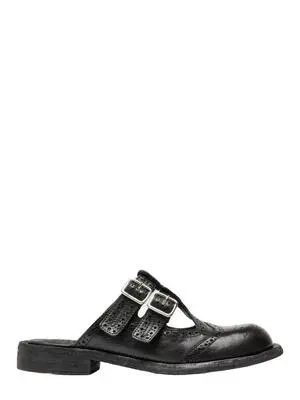 Officine Creative Rugged 117 Flat Mules - Black
