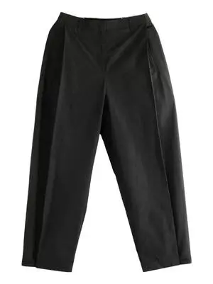 AMOMENTO Pleated Button-cuff Trousers - Black