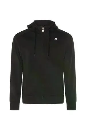 K-WAY Anton Logo-patch Zip-up Hoodie - Black