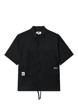 CHOCOOLATE Drawstring-hem Utility Shirt - Black
