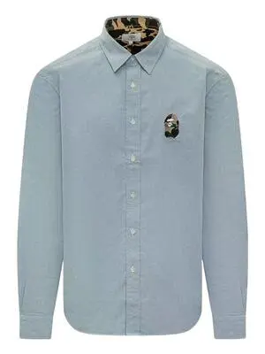 A BATHING APE 1st Camo Logo-patch Shirt - Blue