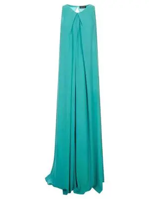 GIANLUCA CAPANNOLO Pleated Sleeveless Maxi Dress - Blue