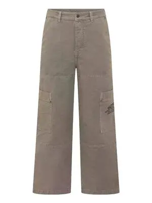 Off-White Embroidered-logo Cargo Pants - Grey