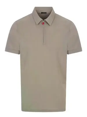 Kiton Quarter-zip Short-sleeve Polo Shirt - Neutrals