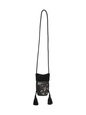 Johanna Ortiz Crystal-embellished Cross Body Bag - Black