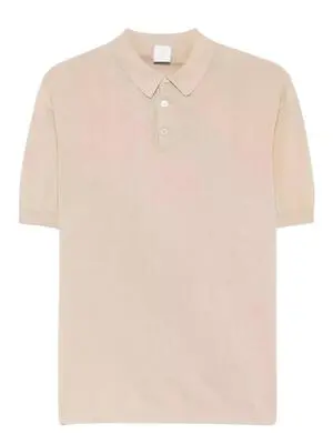 Eleventy Knitted Polo Shirt - Brown