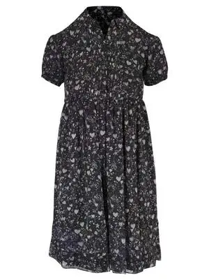 R13 Floral-print Mini Dress - Black