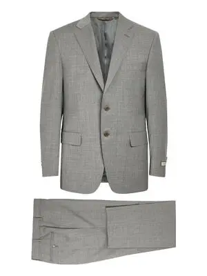 Canali Checked Wool Suit - Grey
