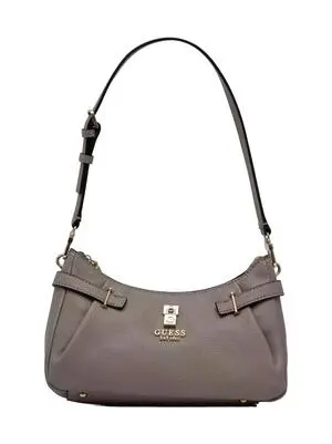 Guess Logo-plaque Pebbled Tote Bag - Neutrals