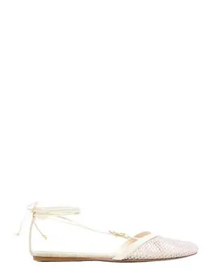 Farm Rio Starfish-detail Lace-up Mules - Neutrals