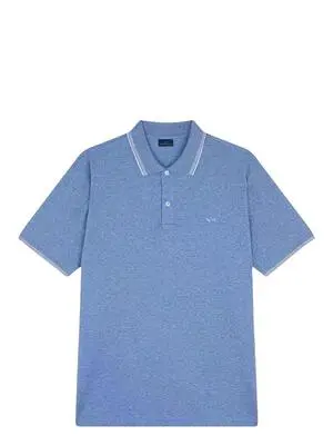 Paul & Shark Logo-appliqué Trimmed Polo Shirt - Blue