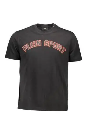 PLEIN SPORT Logo-print Cotton T-shirt - Black