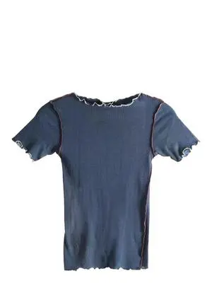 BASERANGE Lettuce-edge T-shirt - Blue