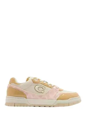 COACH Soho Patent-Leather Sneakers Neutrals