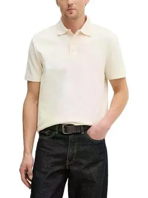 Guess Ribbed-trim Piqué Polo Shirt - Neutrals