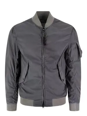 C.P. COMPANY Logo-detail Bomber Jacket - Grey