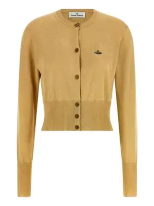 VIVIENNE WESTWOOD Bea Orb-embroidered Cardigan - Neutrals
