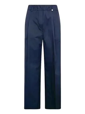 MYTHS Elasticated Straight Trousers - Blue