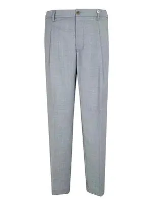 MYTHS Pleated Wool Trousers - Grey