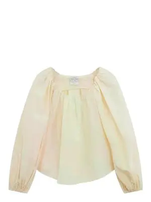 FORTE_FORTE Gathered Blouse - Neutrals