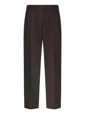 BE ABLE Pleated Straight-leg Trousers - Brown
