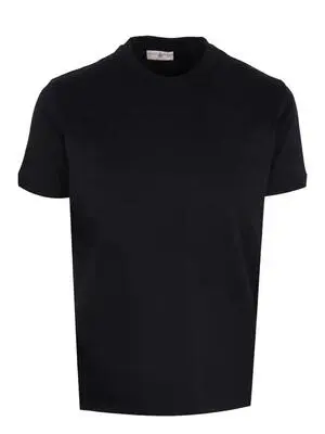 Luciano Barbera Ribbed-trim T-shirt - Blue