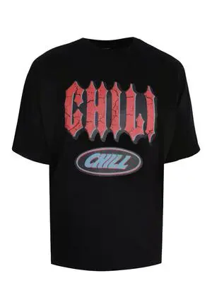 TEE LIBRARY Chil Chilli Graphic-print T-shirt - Black