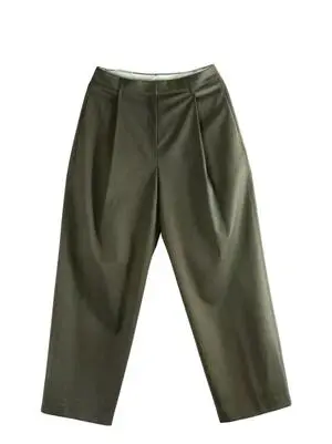 AMOMENTO Pleated Trousers - Brown