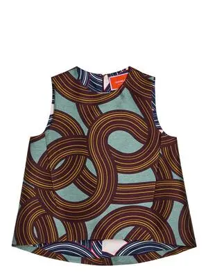 La DoubleJ La Scala Jacquard Woven Top - Multicoloured