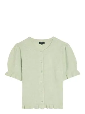 Rails Lora Frill Knit Cardigan - Light Green