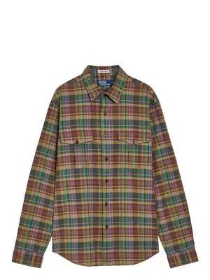 Polo Ralph Lauren Plaid Cotton Shirt Brown