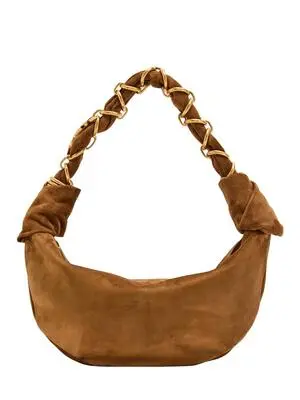 Saint Laurent Suede Hobo Bag - Orange