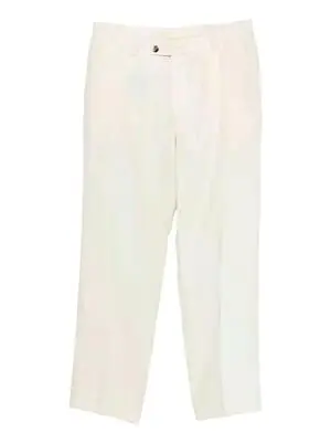 DELL'OGLIO Pressed-crease Trousers - Neutrals