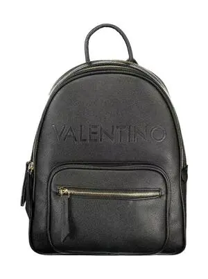 MARIO VALENTINO Logo-Debossed Pebbled Backpack Black