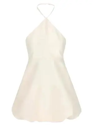 Balenciaga Halter-neck Bubble-hem Dress - Neutrals
