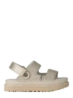 UGG Goldenstar Crackle-Effect Sandals Neutrals