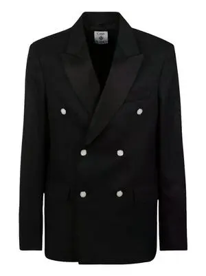 Casablanca Double-breasted Blazer - Black