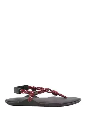Flowze Rope-strap Flat Sandals - Red