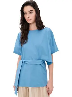 MEIMEIJ Poplin Top With Tie Waist - Jasper